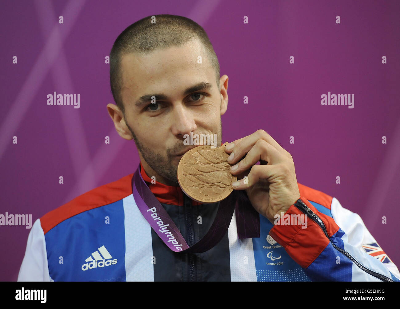 Great Britain's Matthew Skelhon celebrates winning a bronze medal in ...