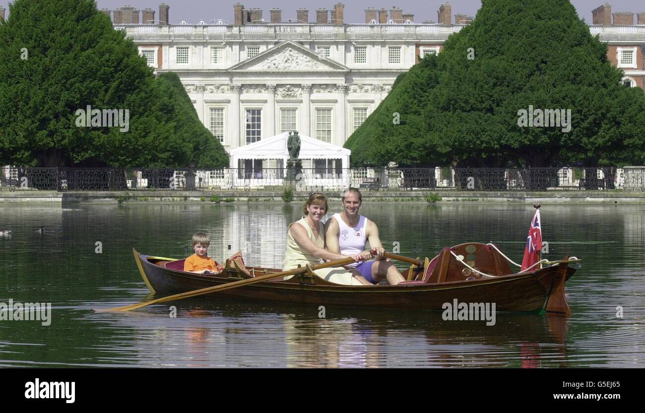 Sir Steven Redgrave, five times Olympic rowing gold medalist, with wife ...
