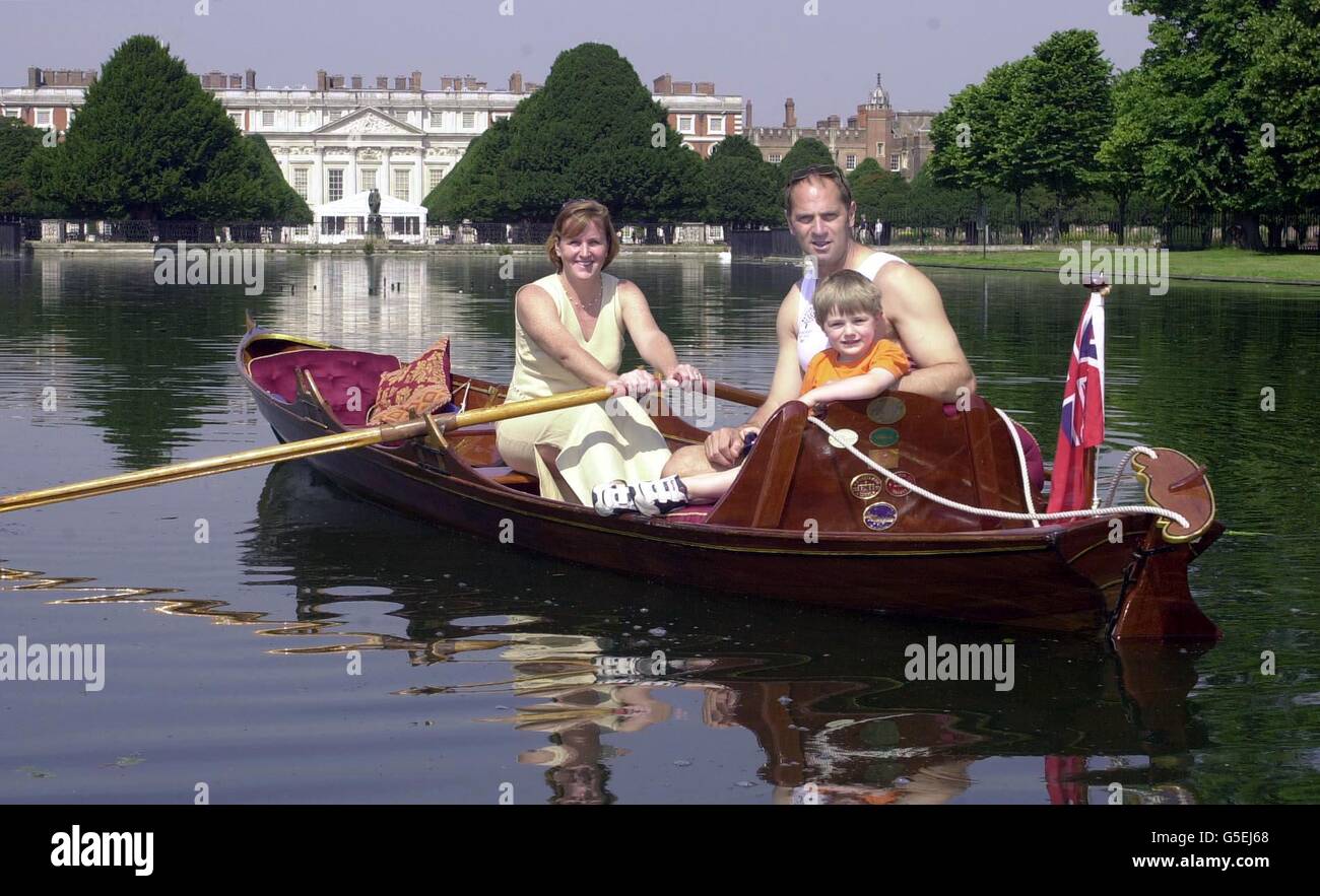 Sir Steven Redgrave, five times Olympic rowing gold medalist, with wife ...