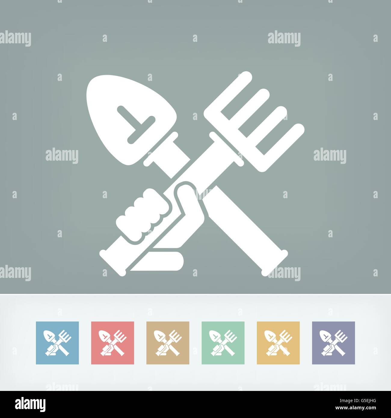 Shovel and rake icon Stock Vector Image & Art - Alamy