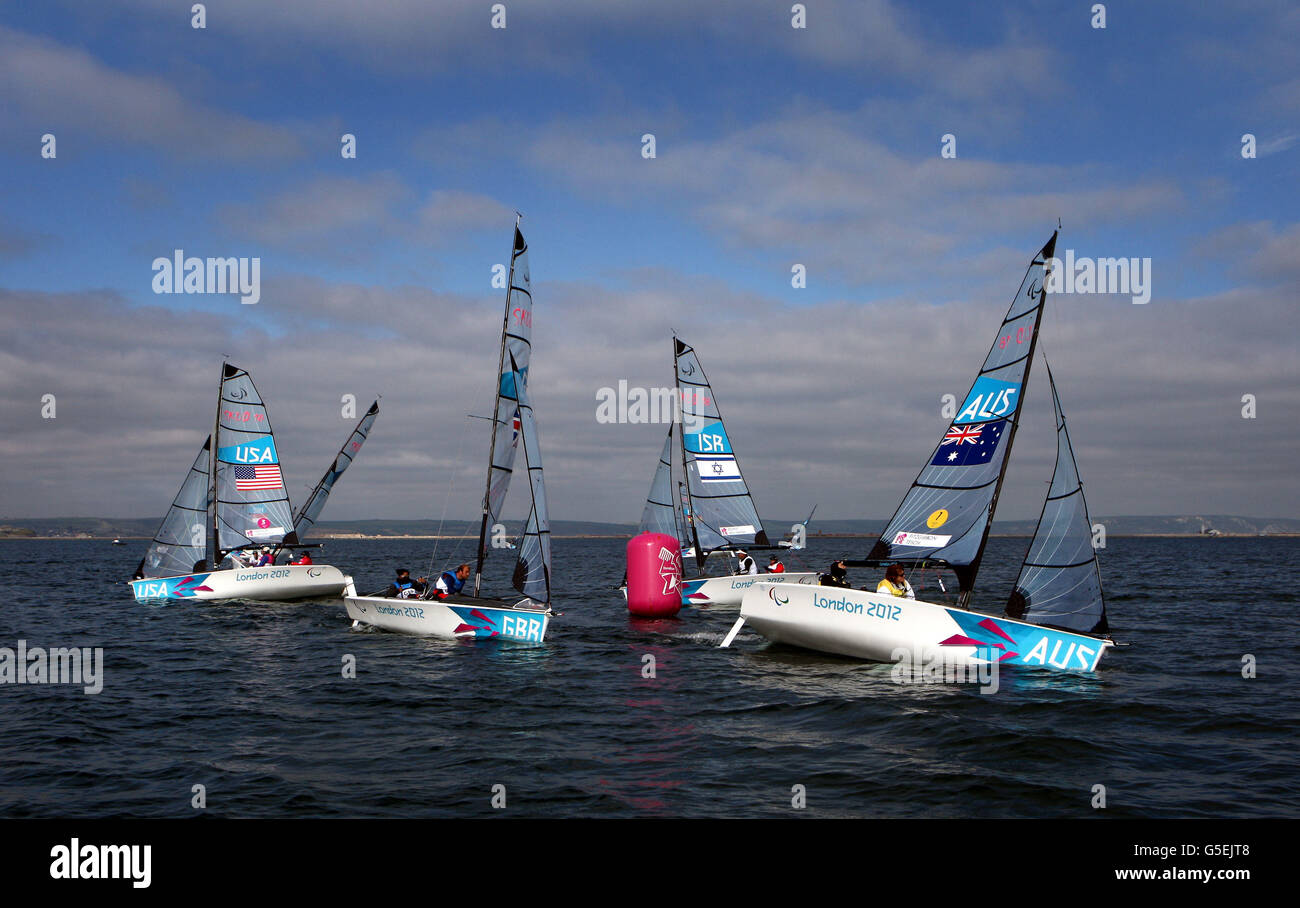 Great Britain's Skud crew Alexandra Rickham and Niki Birrell follows ...