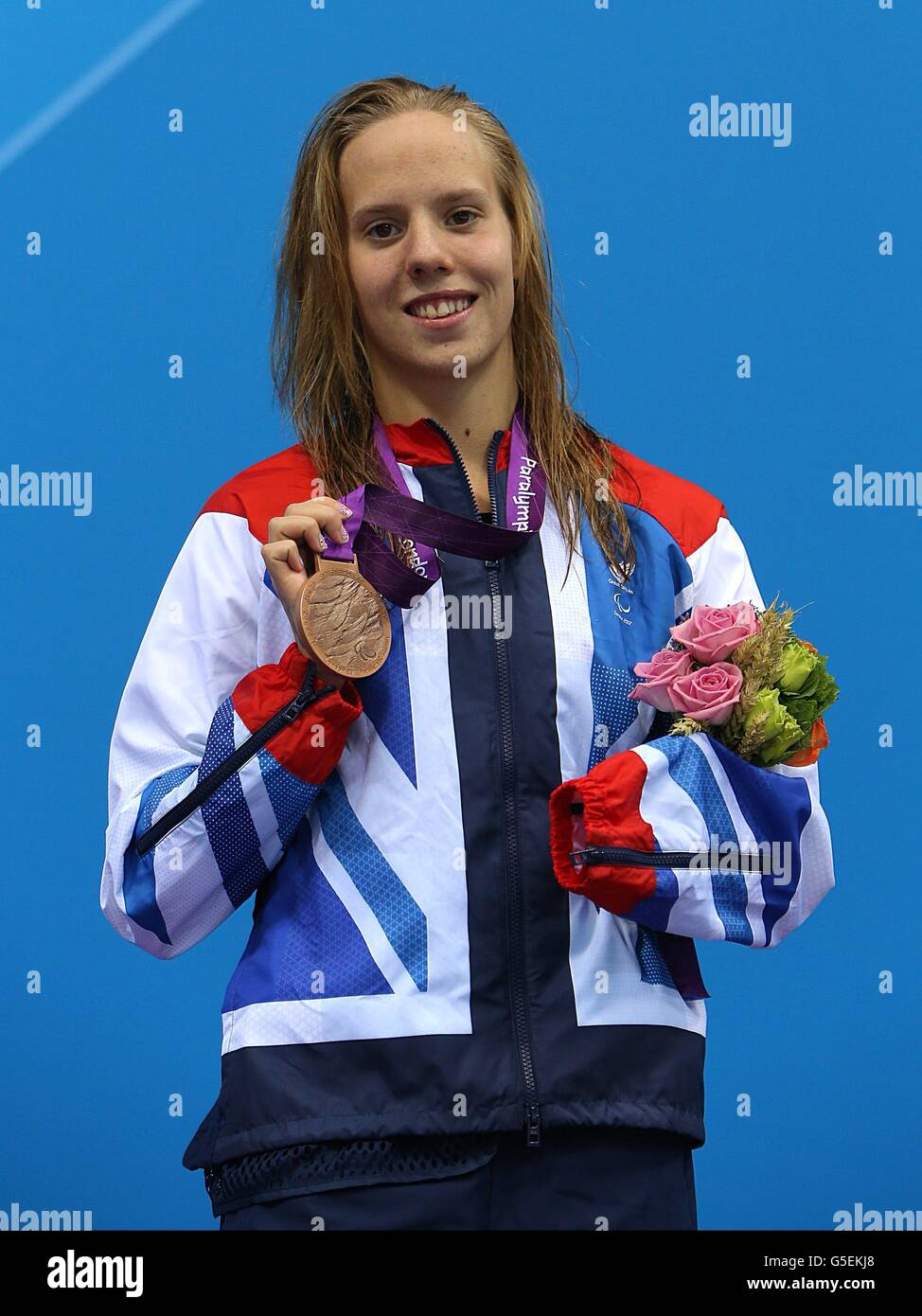 Bronze Medalist Great Britain's Louise Watkin after the Women's 200m ...