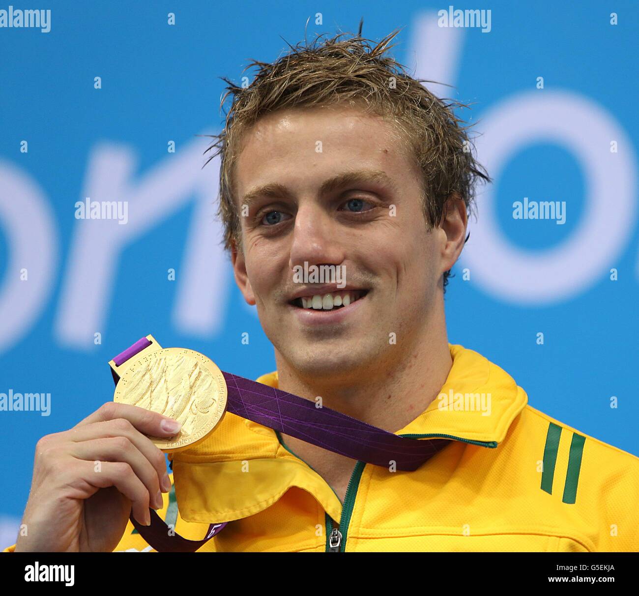 Australia's Matthew Cowdrey after winning the Gold Medal in the Men's ...