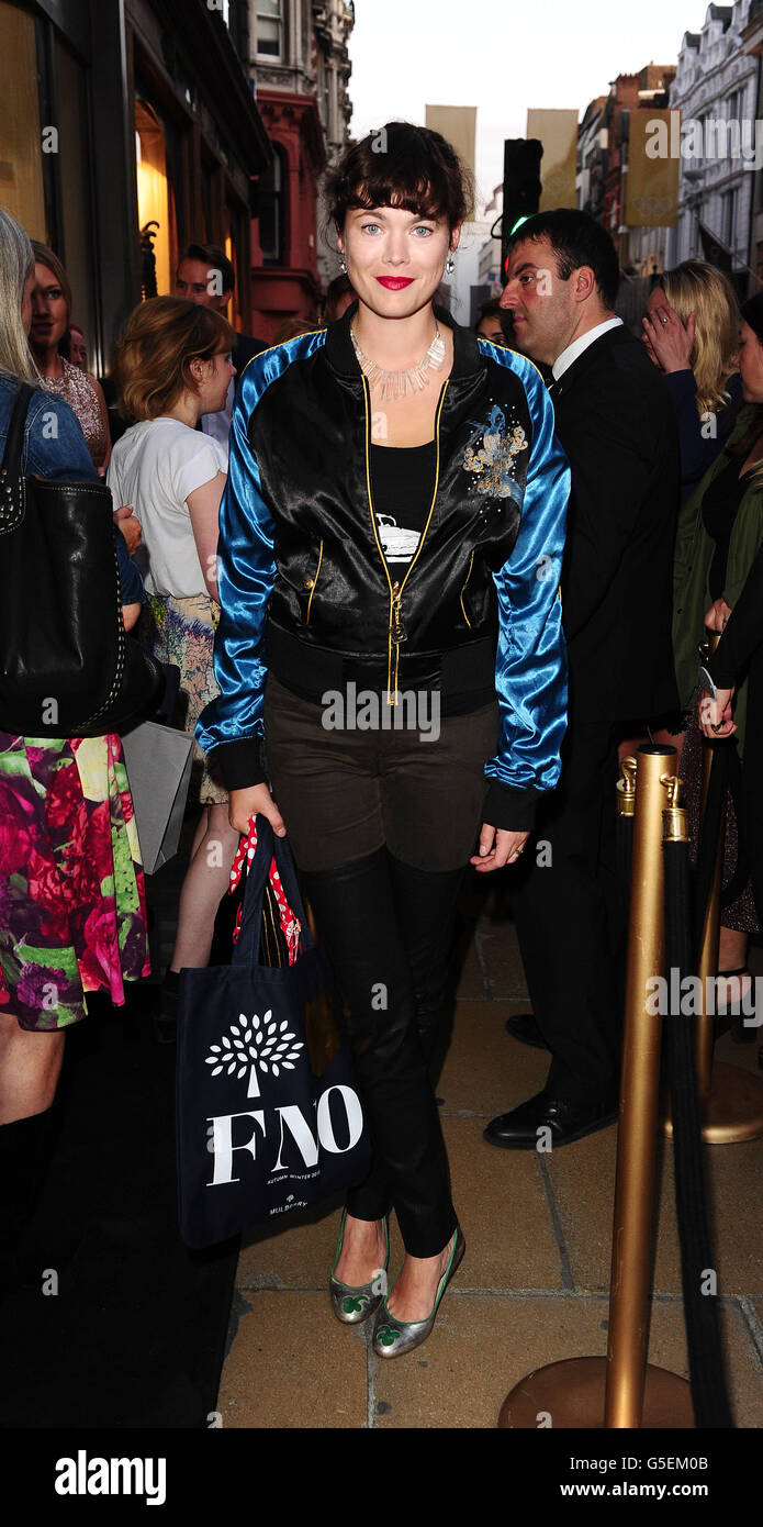 Jasmine guinness arrives mulberry store on bond street hi-res stock ...