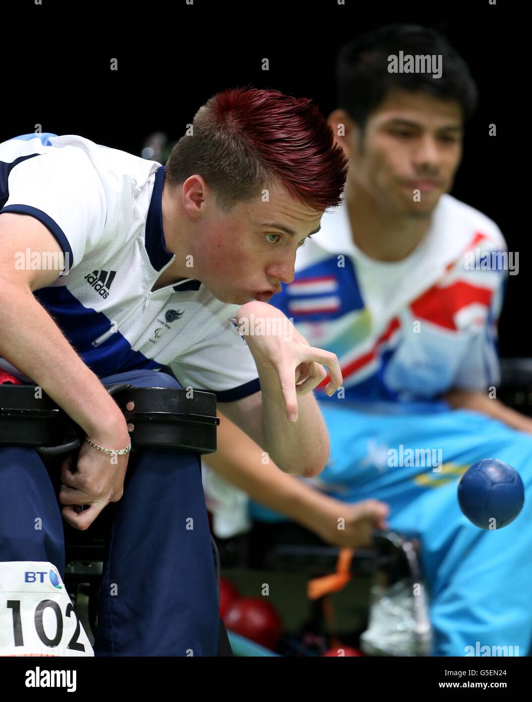 Great Britain's David Smith competes in the Boccia, Mixed Individual ...