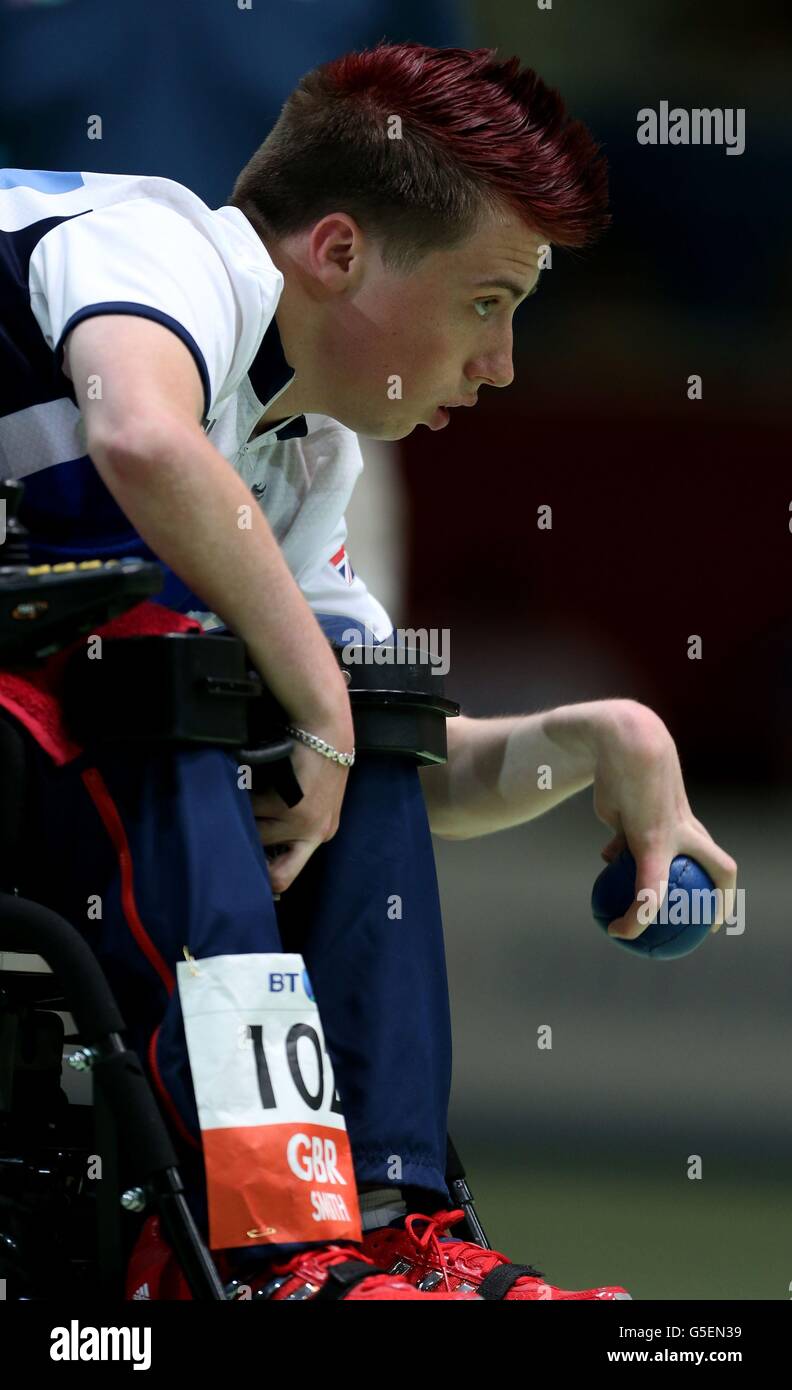 Great Britain's David Smith competes in the Boccia, Mixed Individual ...