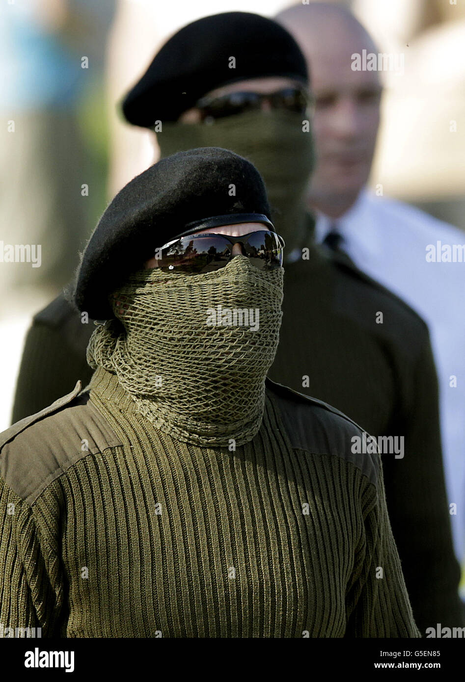 Mourners attend the funeral of Real IRA member Alan Ryan at the Church ...