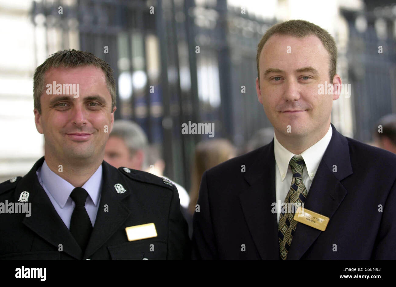 Andrew Grieve (left) and Doug Utting of Hampshire Police arrive at ...