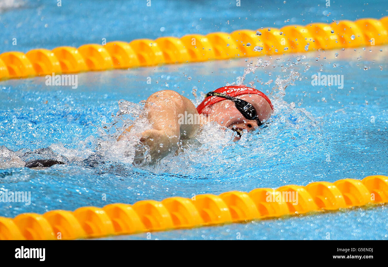 Great Britain's Eleanor Simmonds on her way to finishing second in the ...