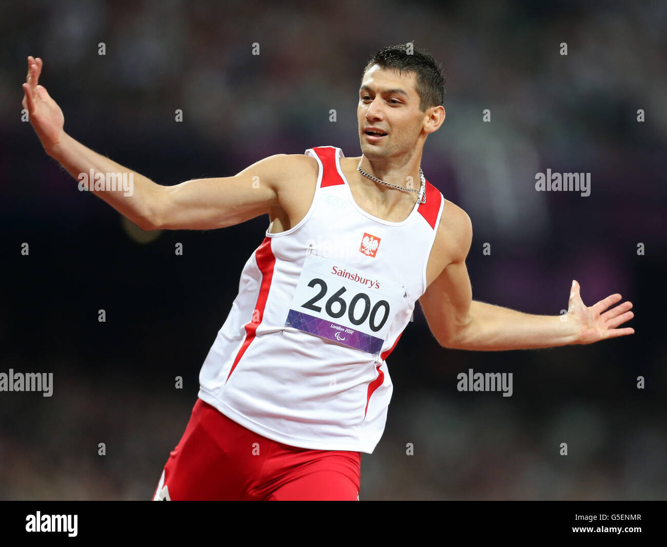 Polands mateusz michalski celebrates winning mens 200m hi-res stock ...