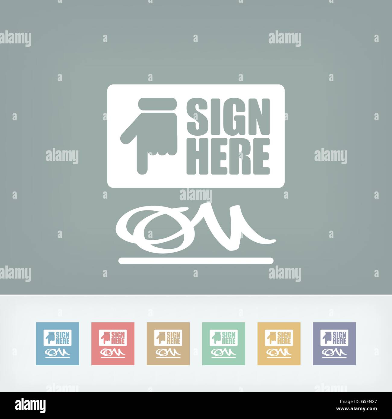 Sign on document icon Stock Vector Image & Art - Alamy