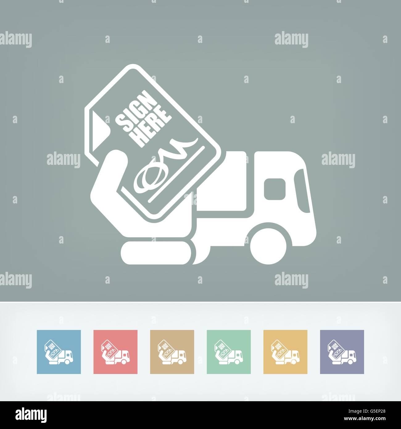 Delivery document sign Stock Vector Image & Art - Alamy