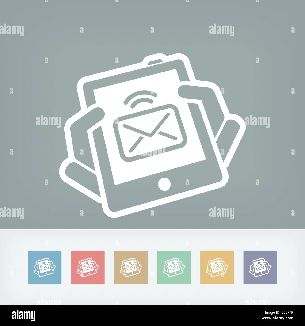 Tablet message icon Stock Vector Image & Art - Alamy