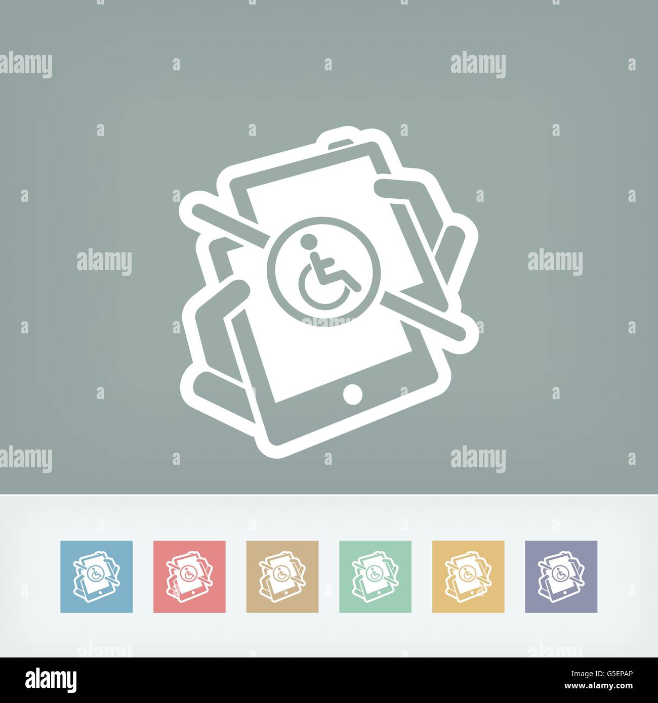 Handicap tablet connection Stock Vector Images - Alamy