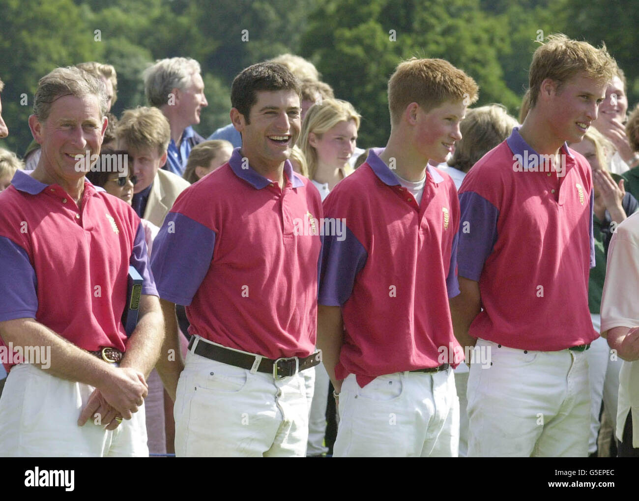 Left-right: The Prince of Wales, Duncan Forbes, Prince Harry and Prince ...