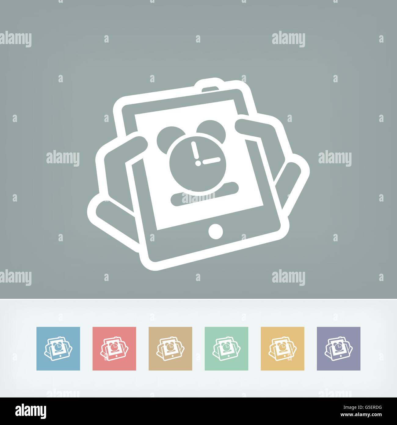Tablet clock icon Stock Vector Image & Art - Alamy