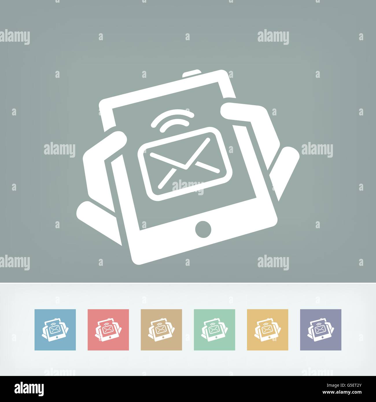 Tablet message icon Stock Vector Image & Art - Alamy