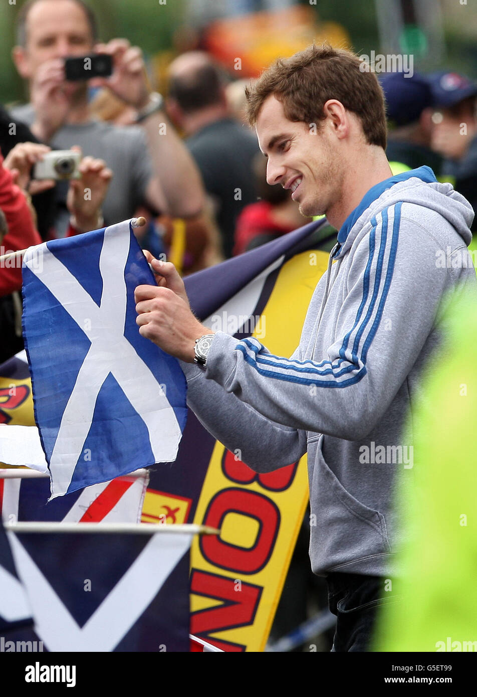Andy Murray's Dunblane celebration Stock Photo - Alamy