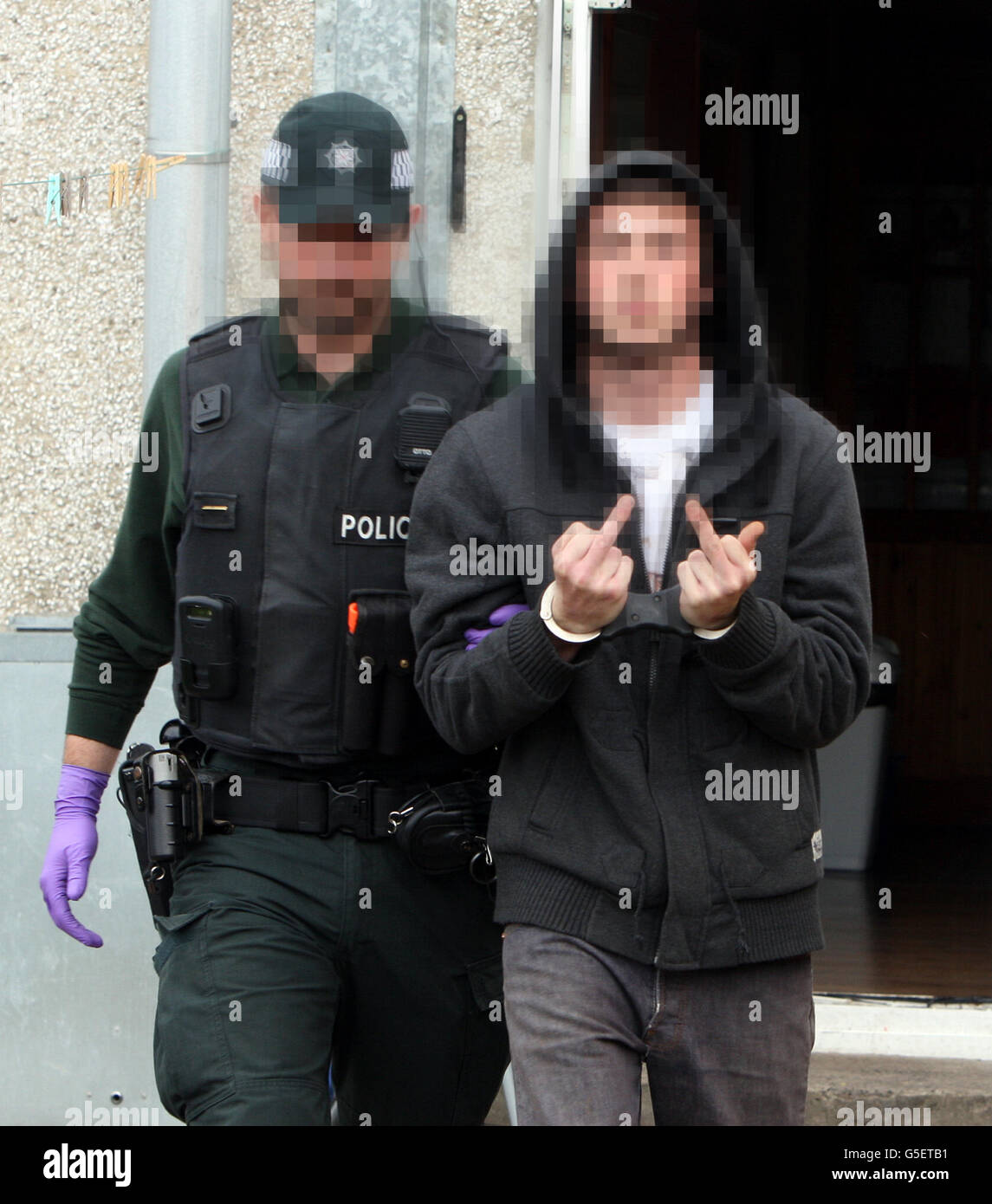 Drug raids across Northern Ireland Stock Photo - Alamy