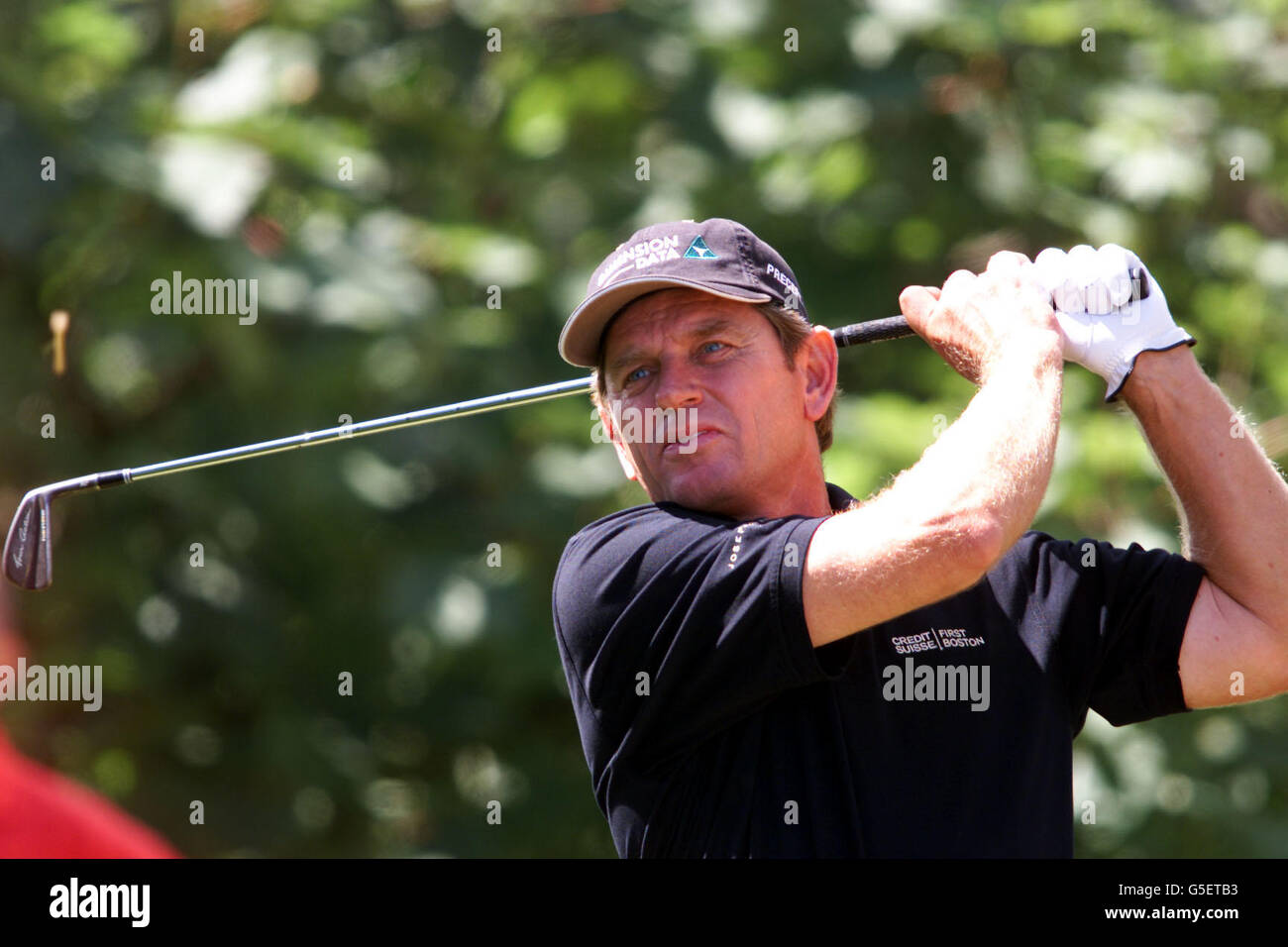 Zimbabwe's Nick Price drives off the second during the final round of ...