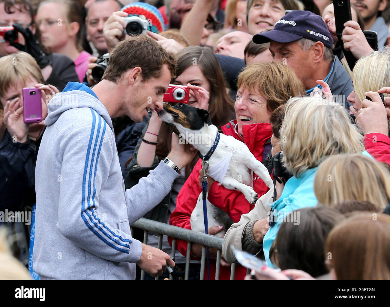 Andy Murray's Dunblane celebration Stock Photo - Alamy