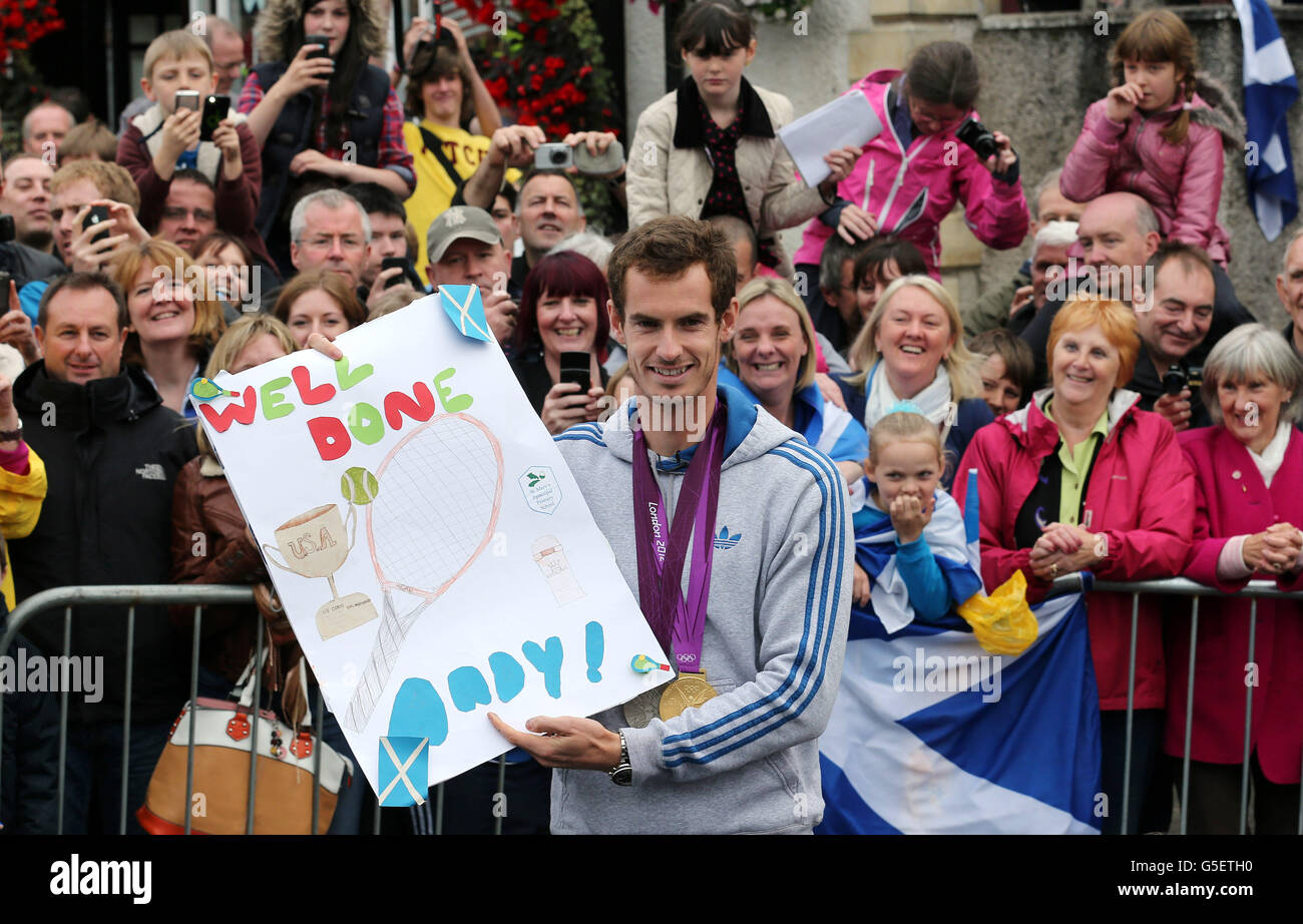 Andy Murray's Dunblane celebration Stock Photo - Alamy