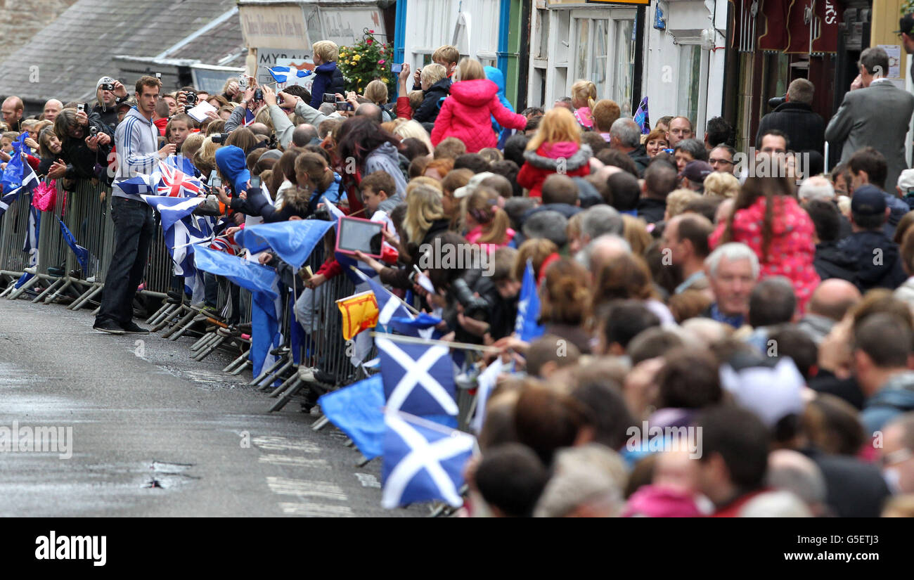 Andy Murray's Dunblane celebration Stock Photo - Alamy