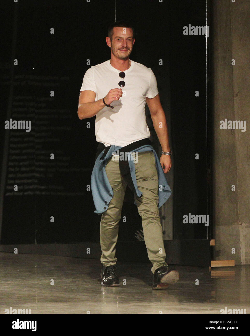 Designer Jonathan Saunders during his spring/summer 2013 London Fashion ...