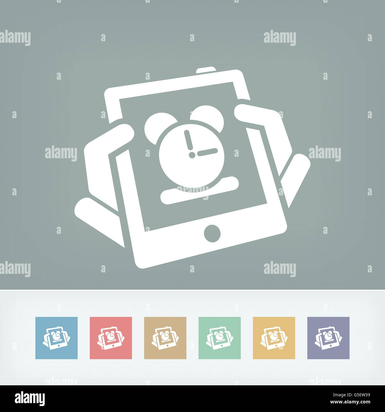 Tablet clock icon Stock Vector Image & Art - Alamy