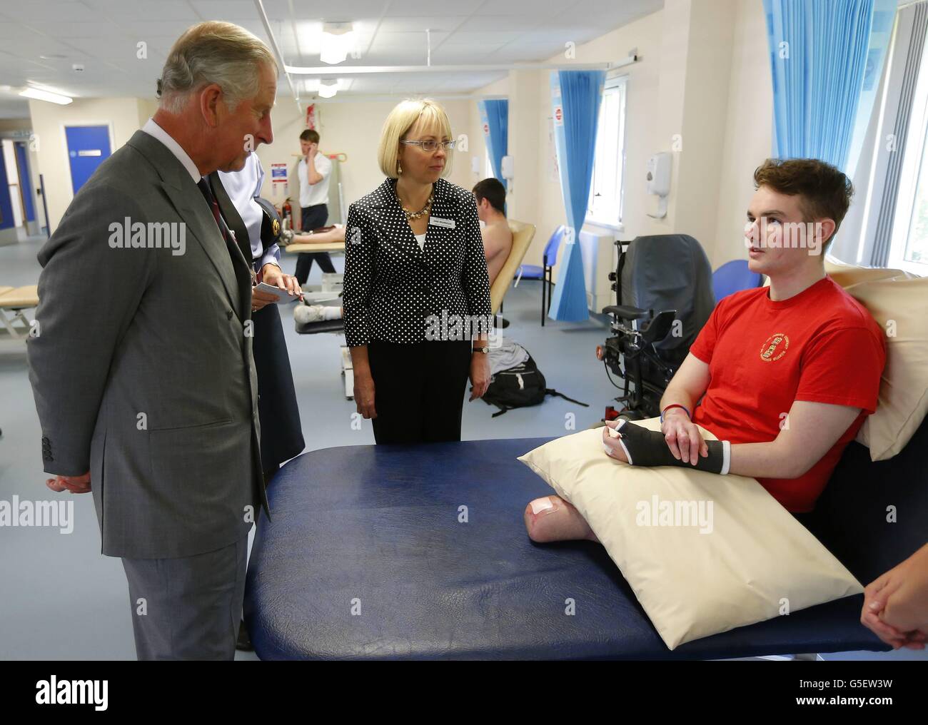Prince Charles visits Headley Court Stock Photo - Alamy