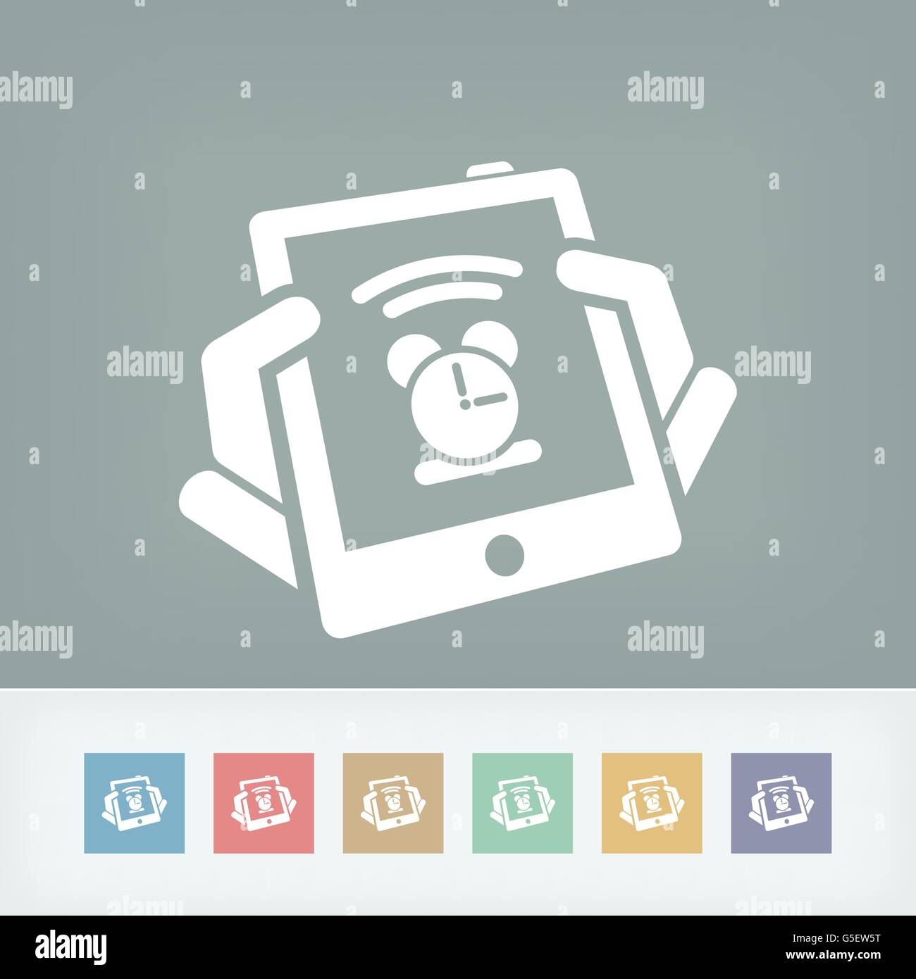 Tablet clock icon Stock Vector Image & Art - Alamy