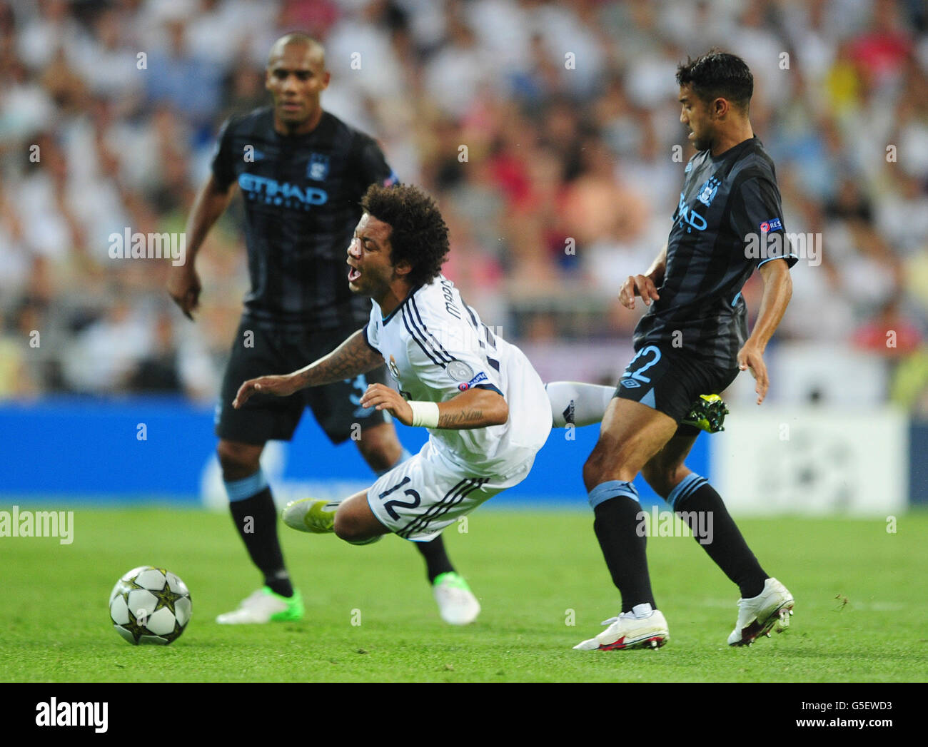 Real Madrid's Marcelo and Manchester City's Gael Clichy Stock Photo - Alamy
