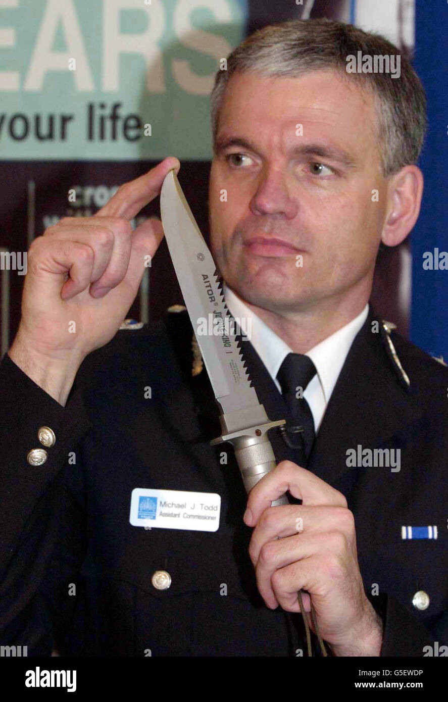 Assistant Comissioner of the Metropolitan Police Michael Todd, holds a ...