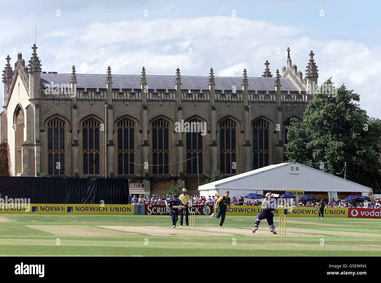 Gloucs v Notts Cricket. Martyn Ball strikes a boundary for ...