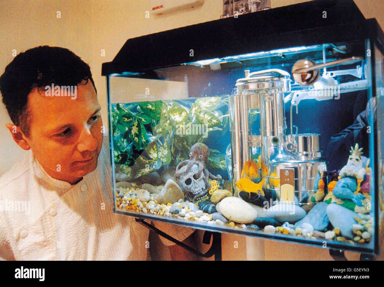 Restaurant co-owner Paul Da-Costa-Greaves with one of his glass-fronted ...