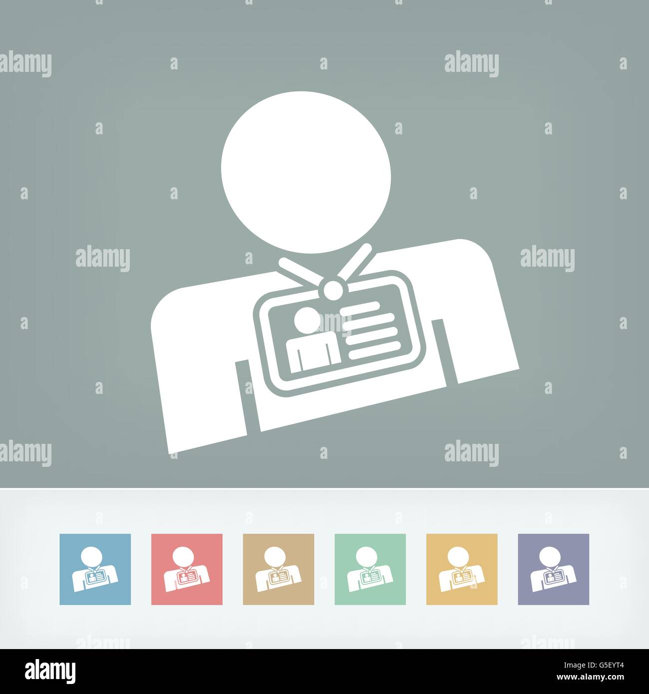 Showing id card to security Stock Vector Images - Alamy