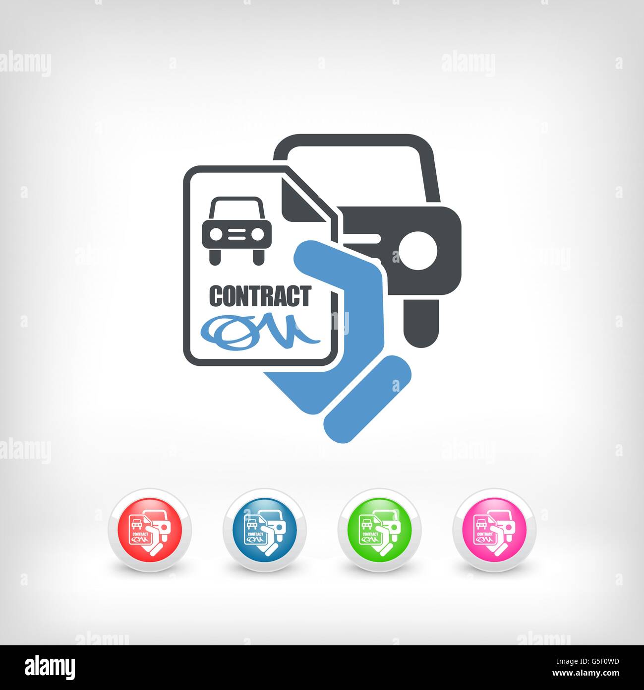 Car contract icon Stock Vector Image & Art - Alamy