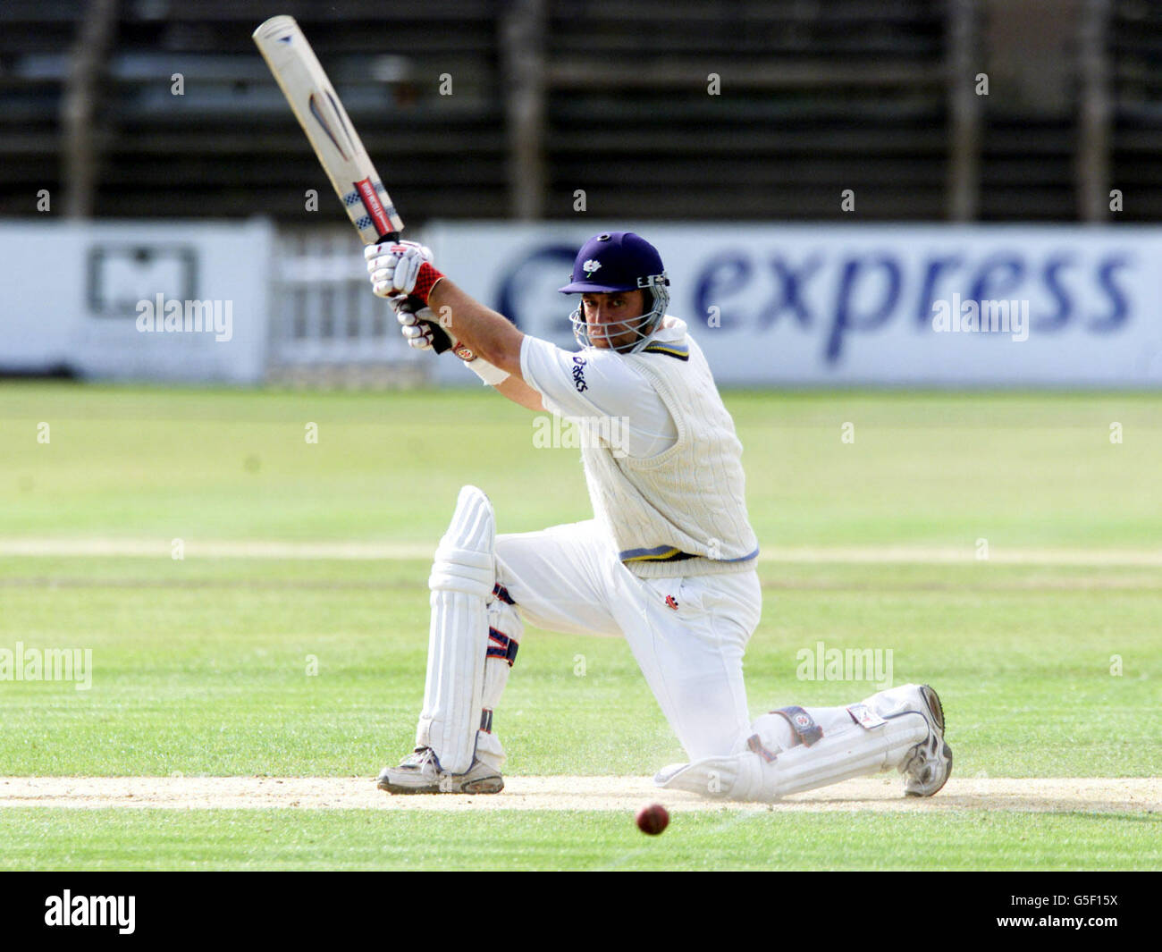 Yorkshire's Darren Lehmann plays a square cut during the CricInfo ...