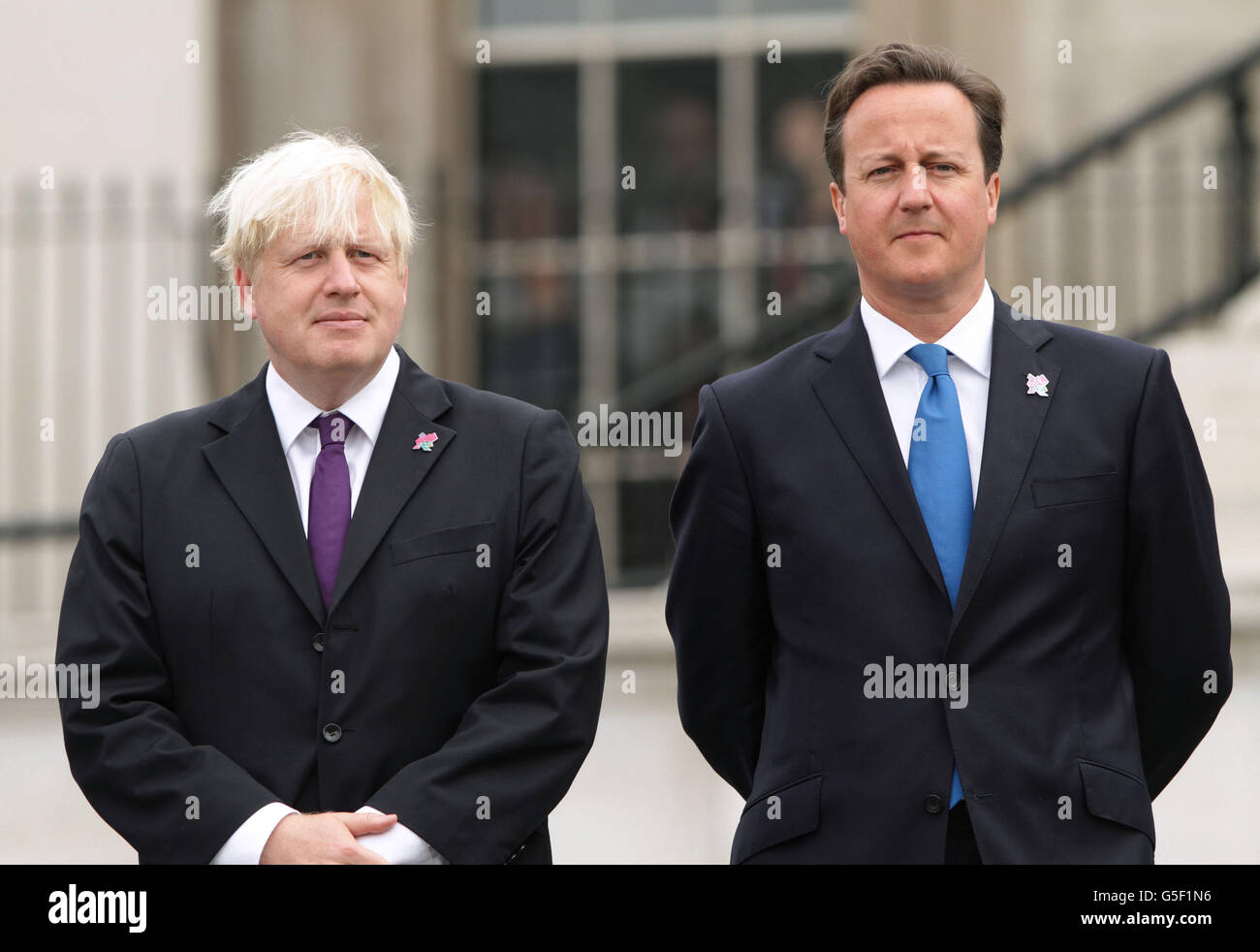 Mayor of London Boris Johnson (left) with Prime Minister David Cameron ...