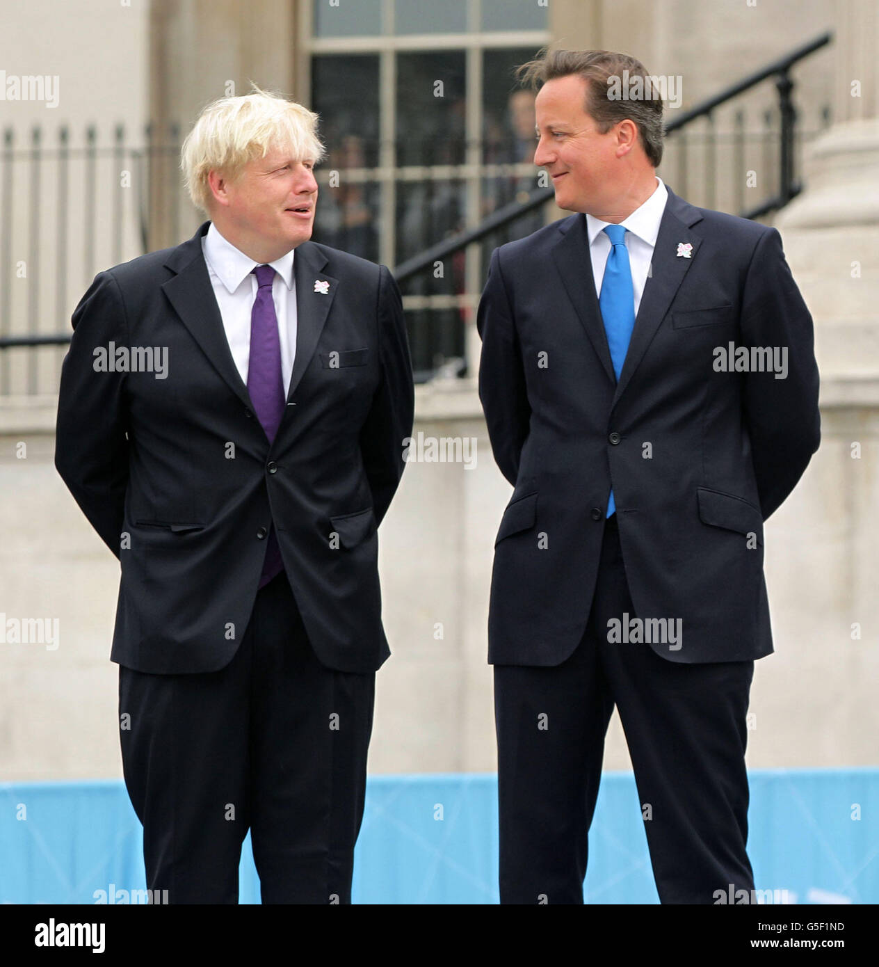 Mayor of London Boris Johnson (left) with Prime Minister David Cameron ...