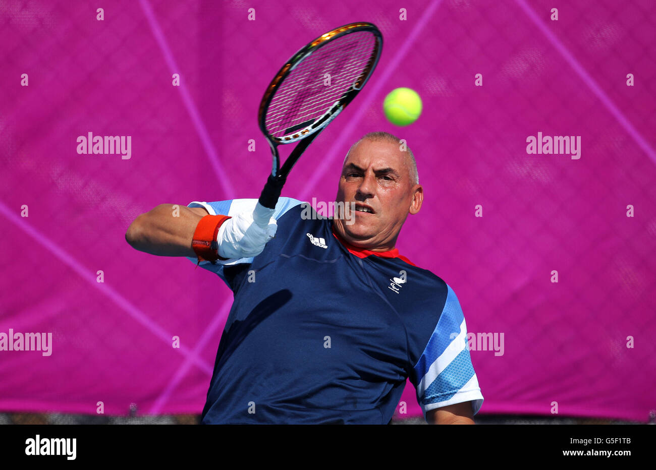 Great Britain's Peter Norfolk during the Men's doubles round of 16 at ...
