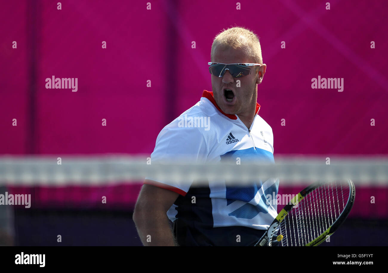Great Britain's Marc McCarroll during the Men's doubles round of 16 at ...