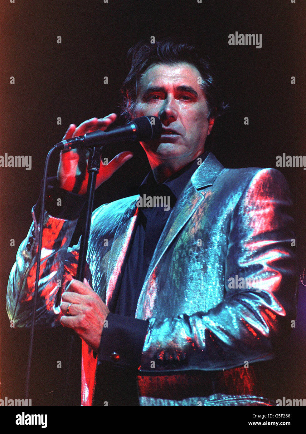 Singer bryan ferry performs roxy music wembley arena hi-res stock ...