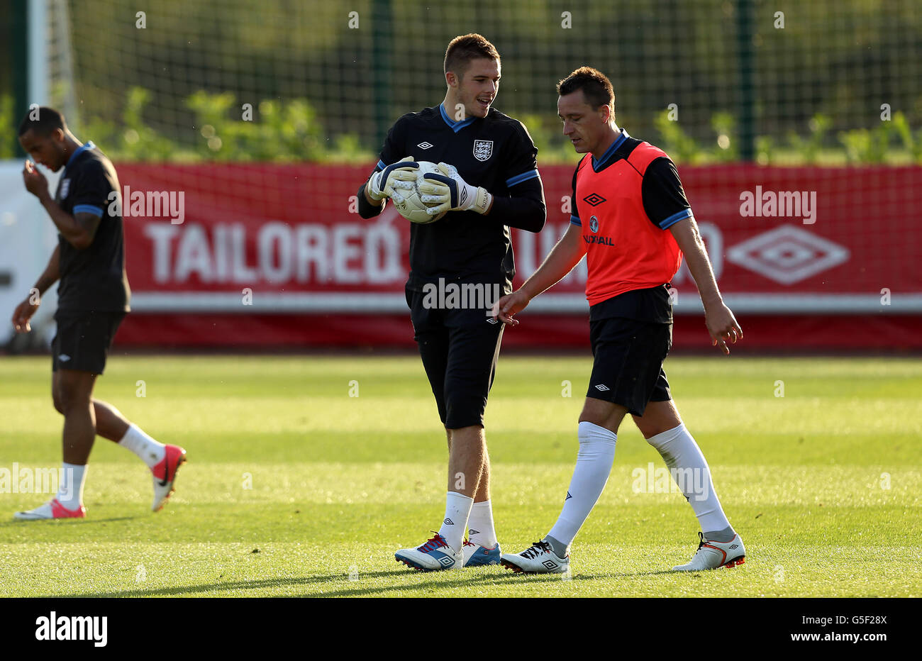 Left during the training session at london colney training ground hi ...