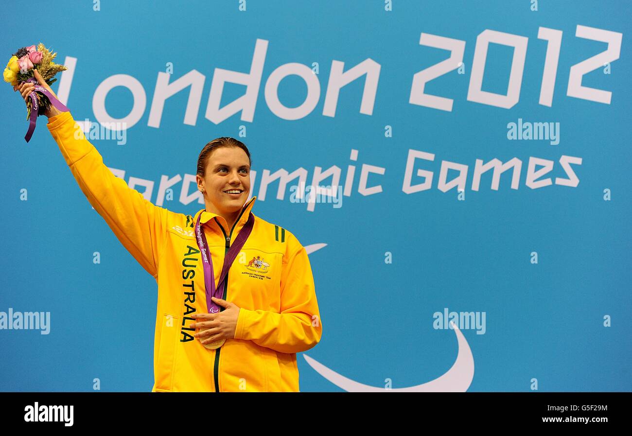 Australia's Jacqueline Freney on the podium with her gold medal after ...