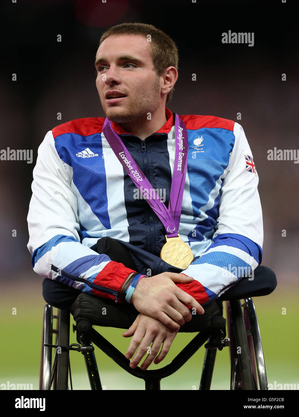 Great Britain's Mickey Bushell celebrates winning Gold in the Mens 100m ...