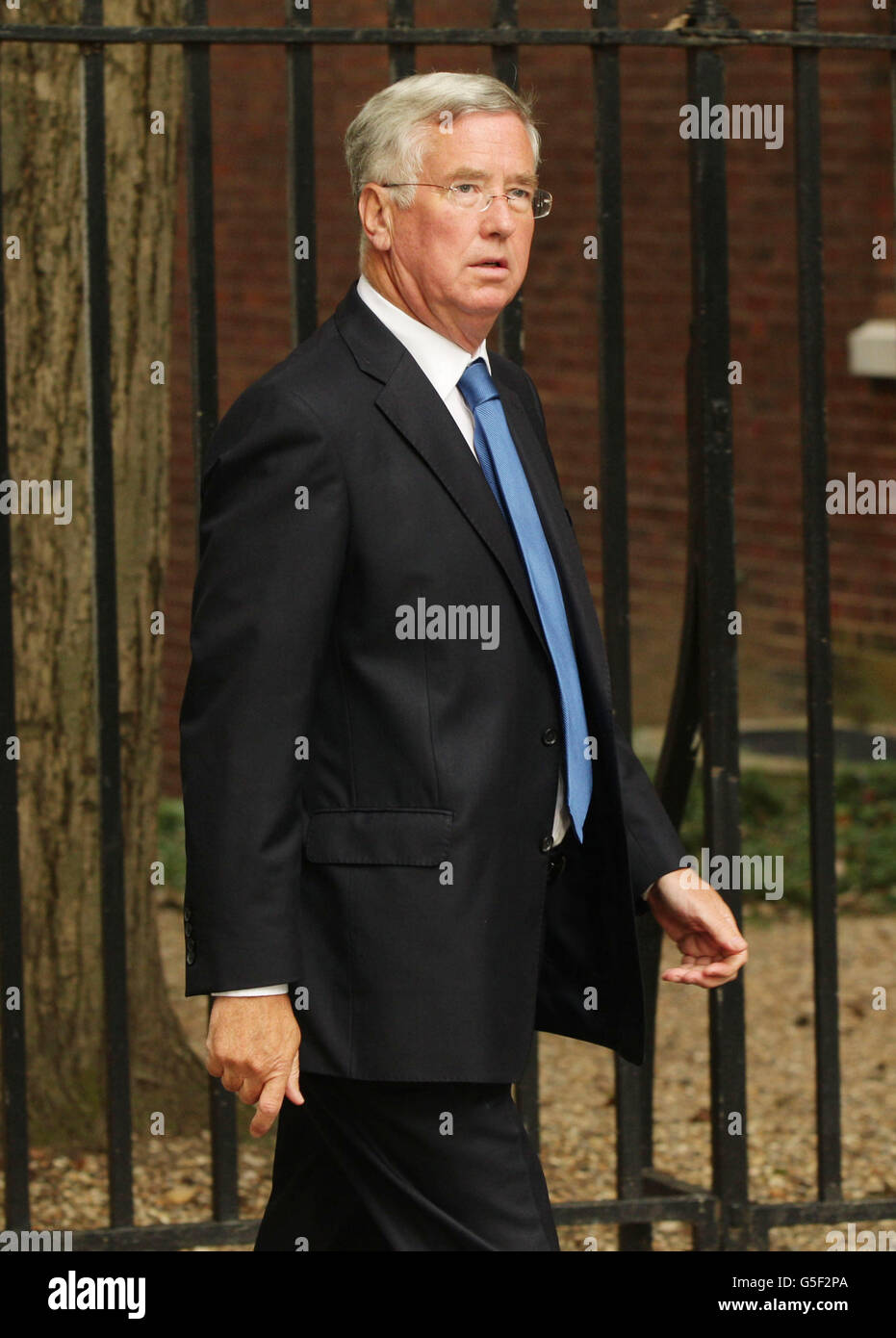 Michael Fallon arriving at No 10 Downing Street in central London where ...