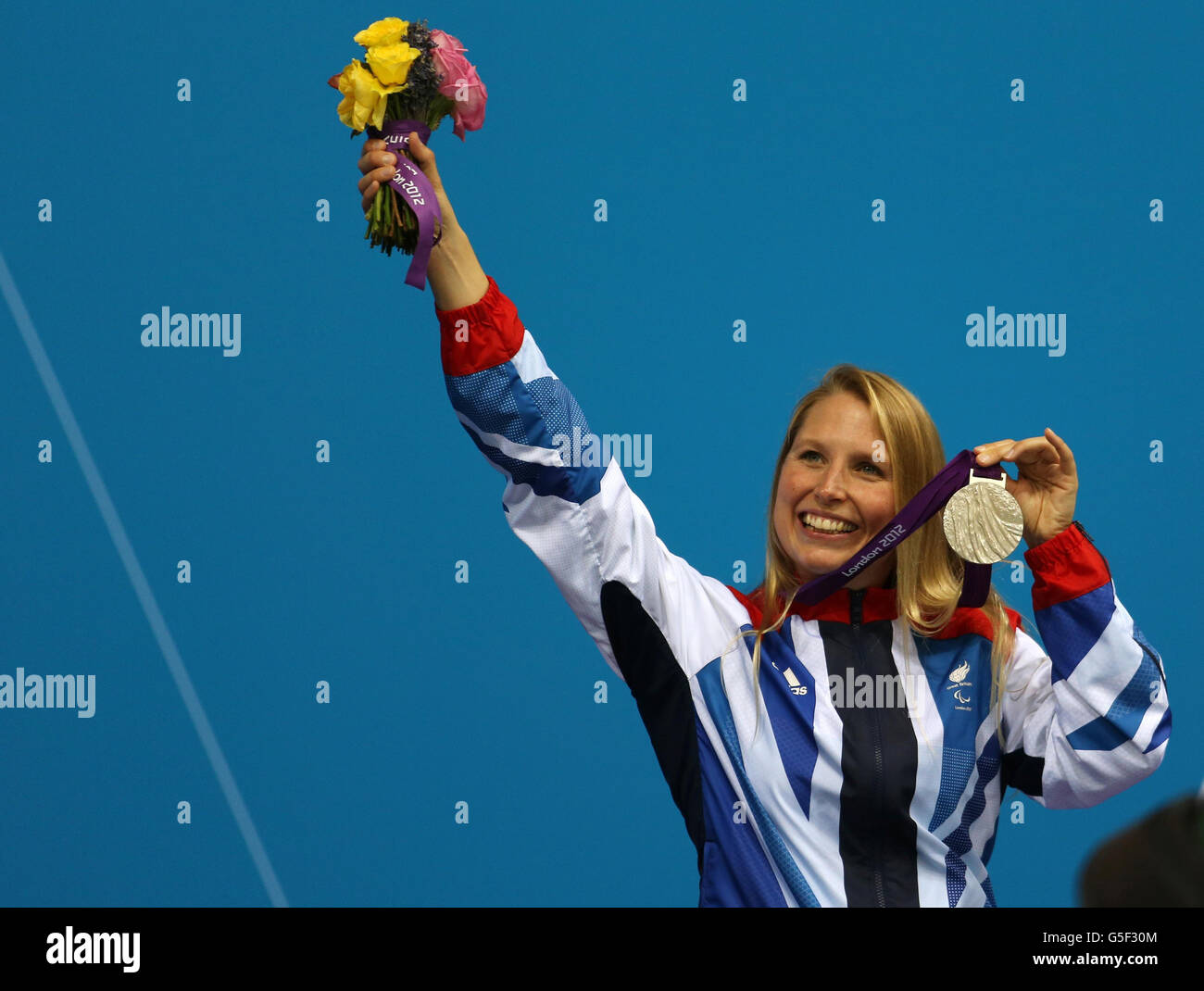Great Britain's Stephanie Millward with her silver medal for the Women ...