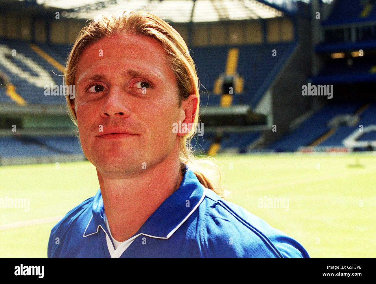 Chelsea Emmanuel Petit Signing Stock Photo - Alamy
