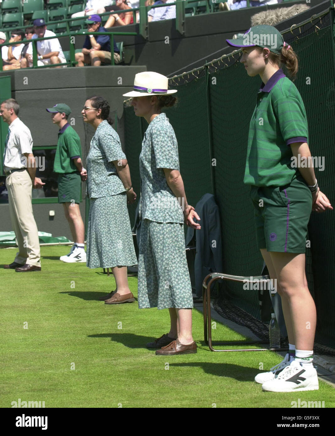 Careful concentration from line judges and ball boys and girls during ...